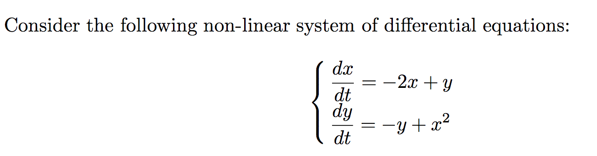 Solved 1- Find all equilibrium points and classify ( such as | Chegg.com