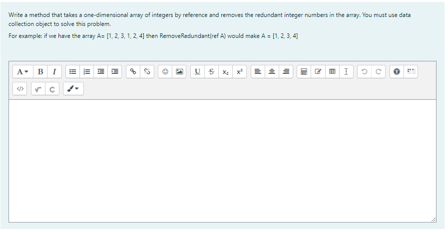 Solved Write a method that takes a one-dimensional array of | Chegg.com