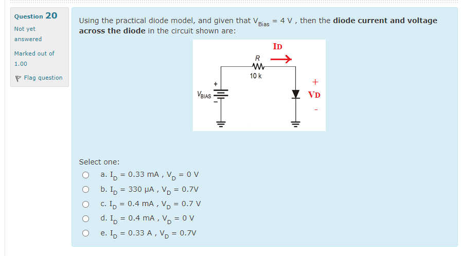 Solved = 4V, then the diode current and voltage Using the | Chegg.com