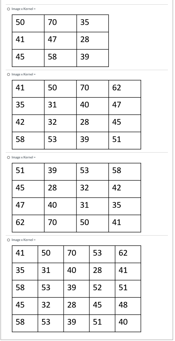 Solved Question 2 18 pts You are given a 3x3 kernel to be | Chegg.com