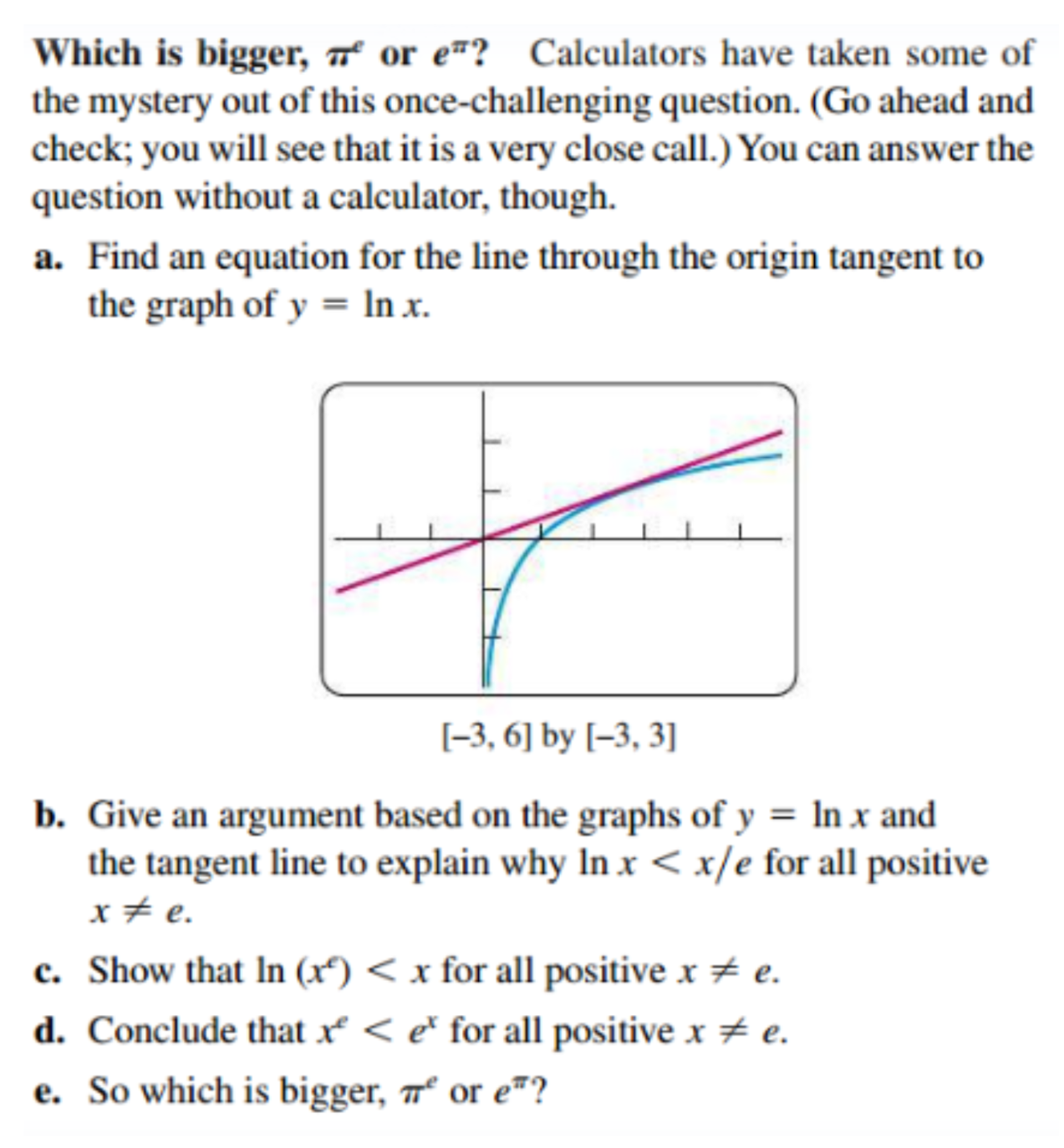 Which is bigger? 𝜋e or e𝜋? Calculators have taken | Chegg.com