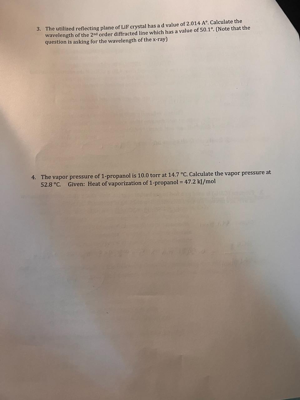 Solved 3. The utilized reflecting plane of LiF crystal has a | Chegg.com