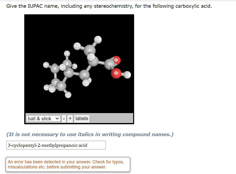 Solved Give the IUPAC name, including any stereochemistry, | Chegg.com