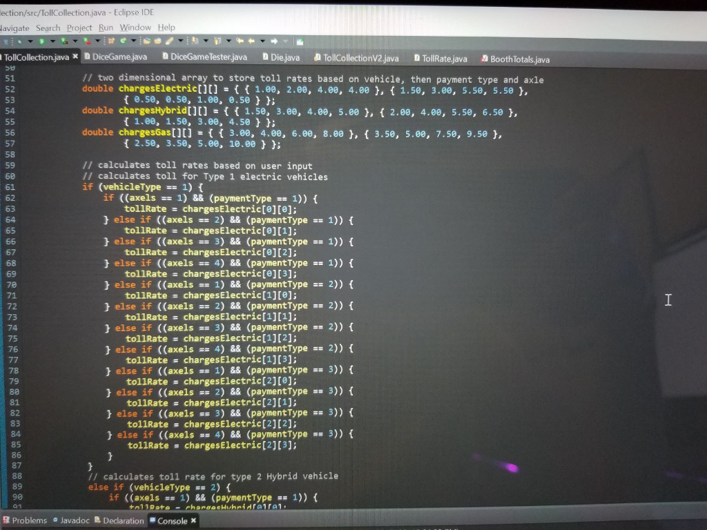 Solved Need help with my java assignment, it is a toll | Chegg.com