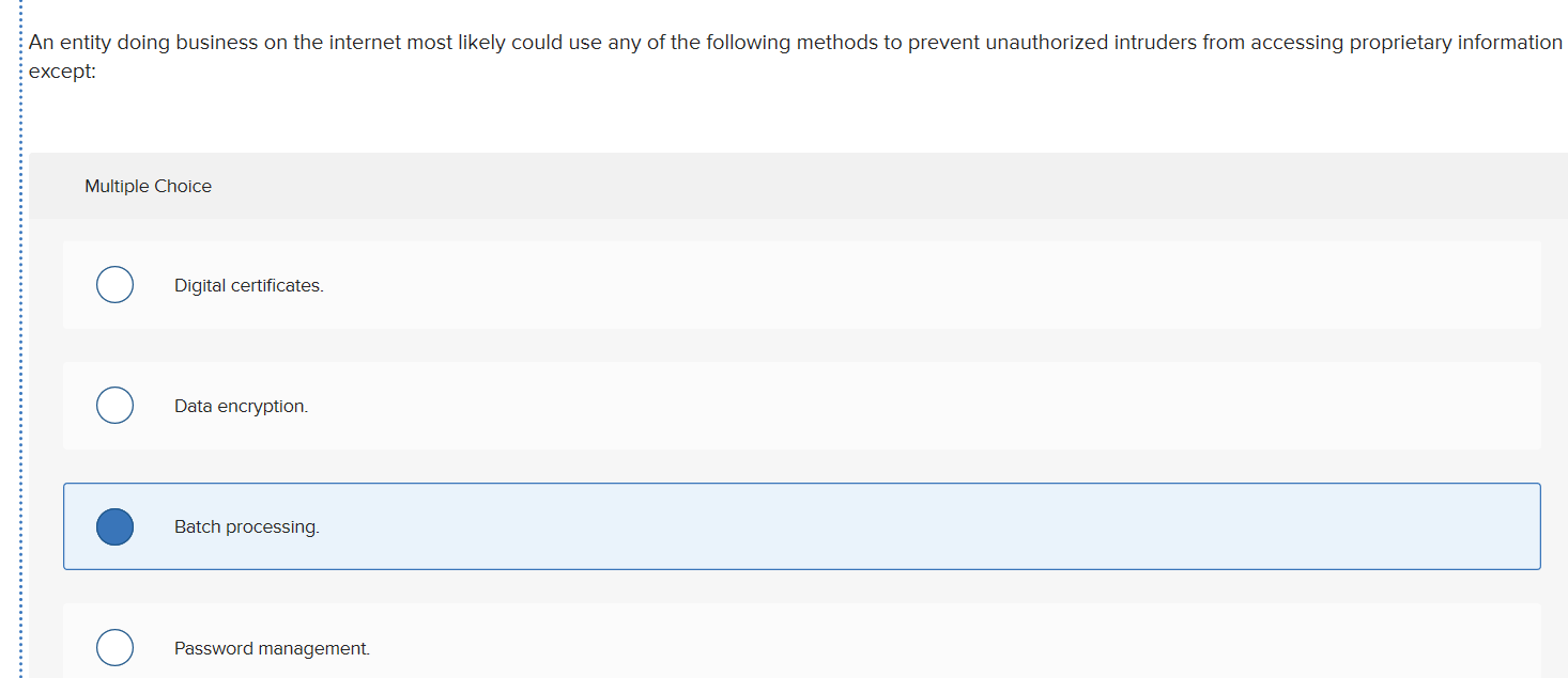 Solved Which of the following is not a good example of how | Chegg.com
