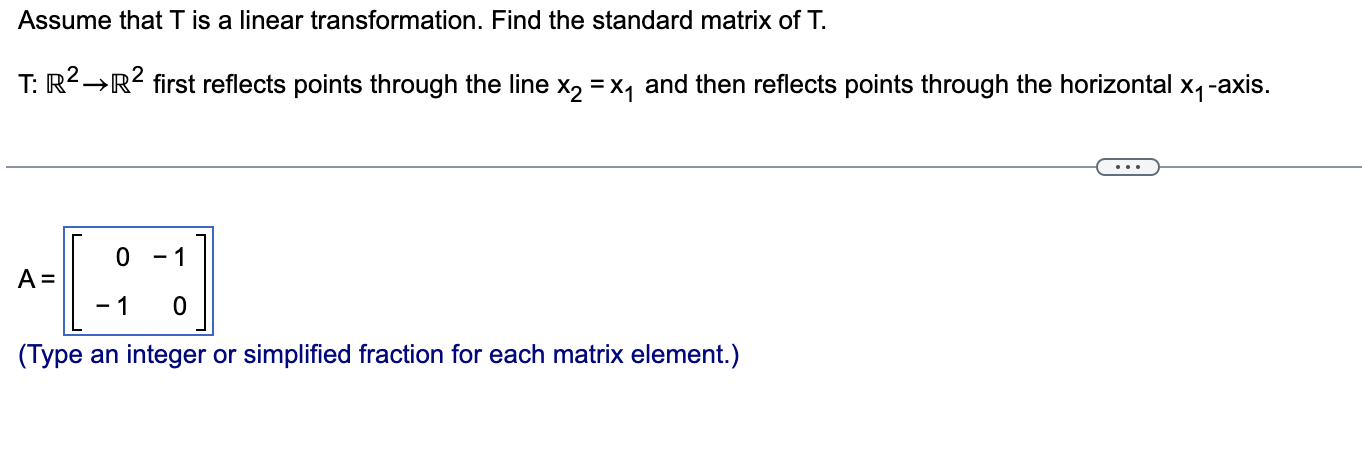 Solved Assume that T is a linear transformation. Find the | Chegg.com