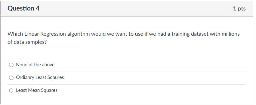 Solved The closed form solution for least squares is | Chegg.com