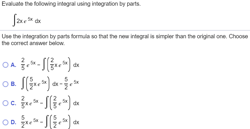 Solved Evaluate the following integral using integration by | Chegg.com