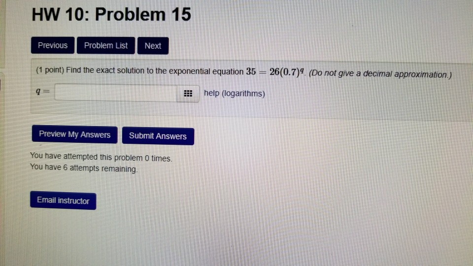 Solved HW 10: Problem 15 Previous Problem List Next (1 | Chegg.com