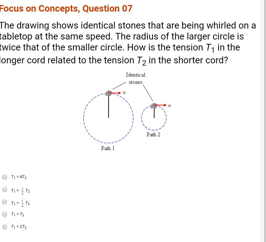 Solved Focus on Concepts, Question 07 The drawing shows | Chegg.com