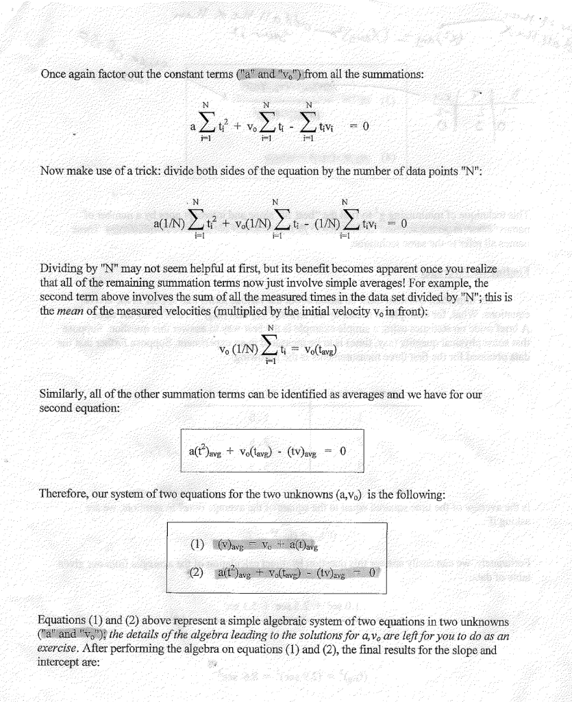 Physics Laboratory Exercise Data Analysis with Curve | Chegg.com