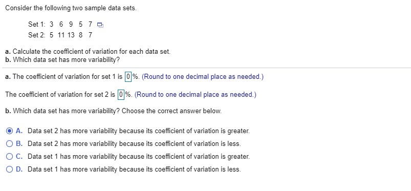 Solved Consider the following two sample data sets. Set 1: 3 | Chegg.com