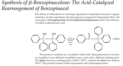 Solved Synthesis of B-Benzopinacolone: The Acid-Catalyzed | Chegg.com