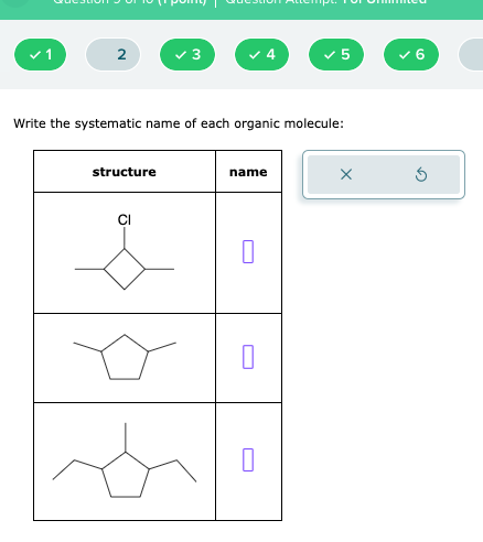 Solved Write the systematic name of each organic molecule: | Chegg.com