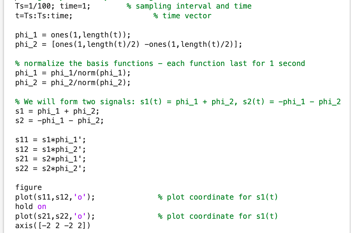 Solved % write your code to find the coordinate r1, r2 of | Chegg.com