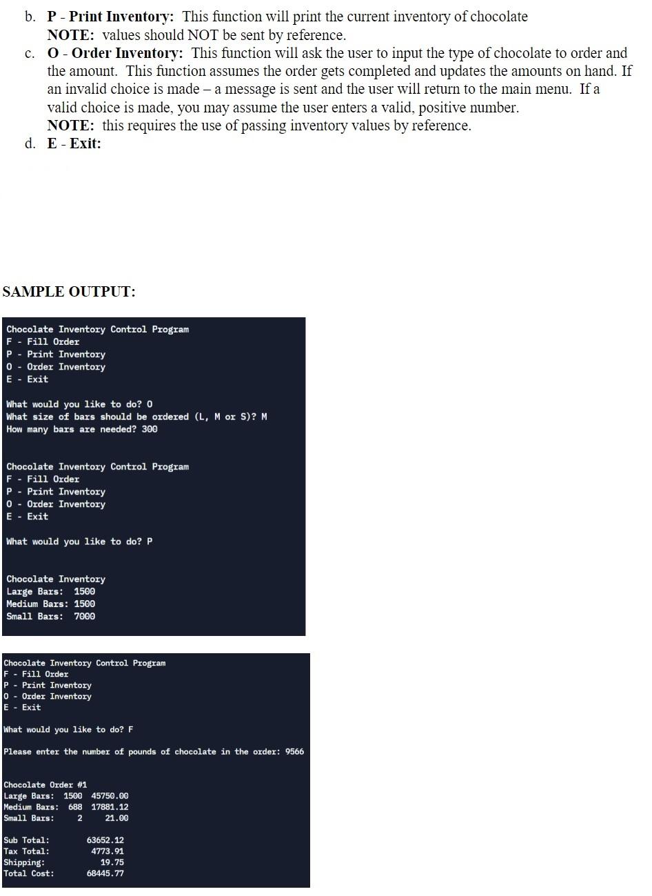 Solved Objectives: Use of print formatting, functions, | Chegg.com