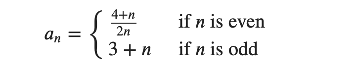 Solved 4+n 2n if n is even if n is odd Give the first | Chegg.com