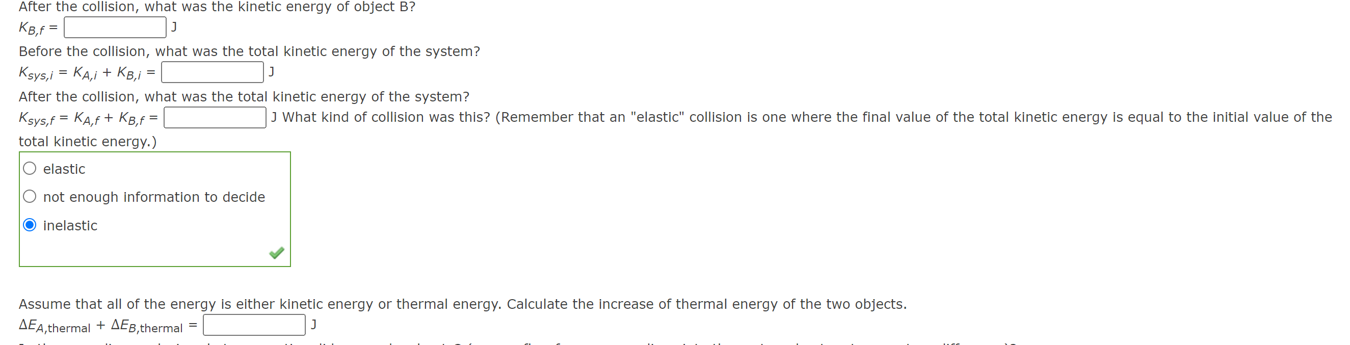 Solved Object A has mass mA = 9 kg and initial momentum A,i | Chegg.com