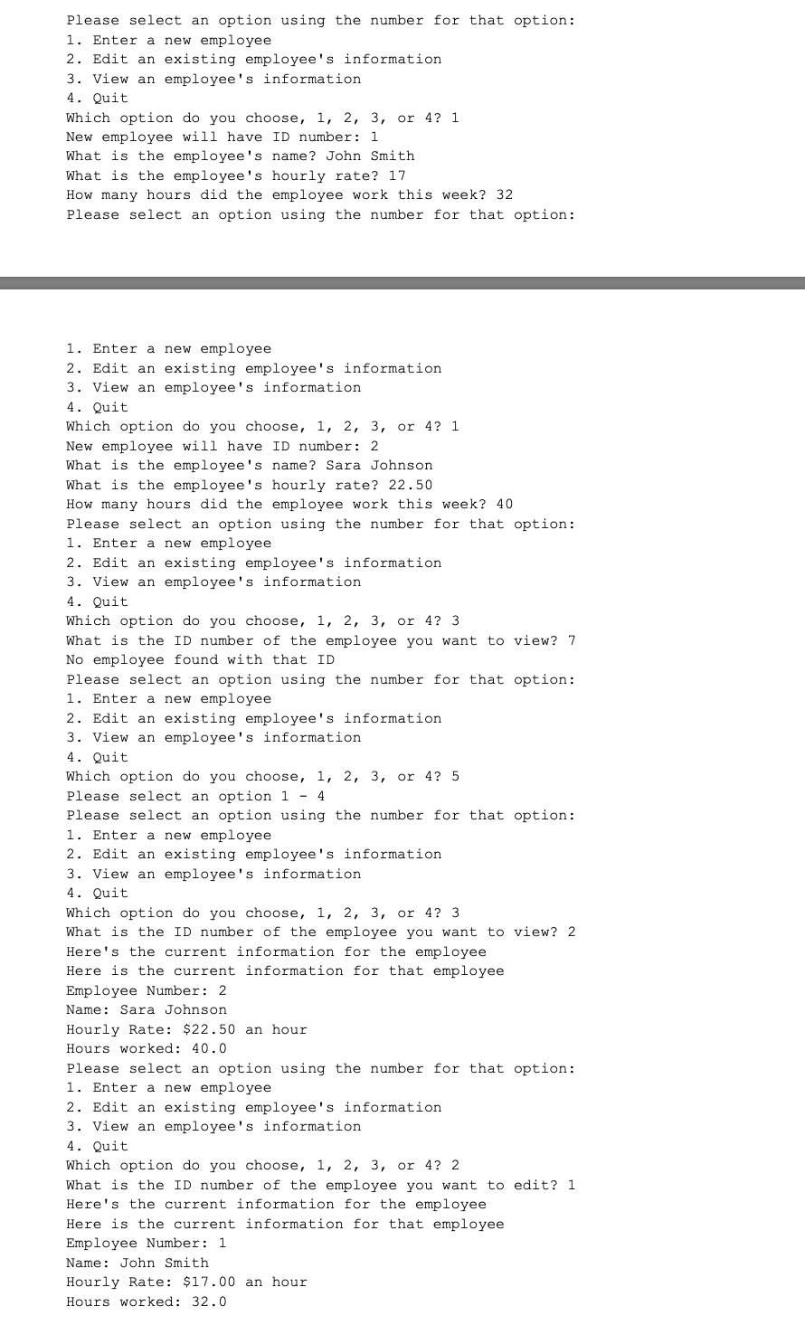 Solved PYTHON (payroll.py) Write a program to collect user | Chegg.com