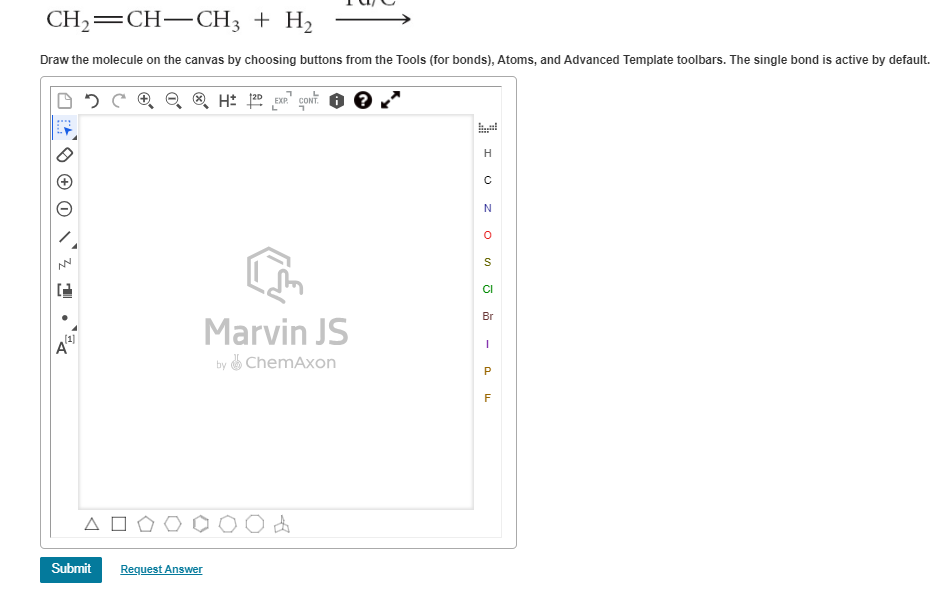 Solved CH2=CH-CH3+H2longrightarrowlongrightarrowDraw the | Chegg.com