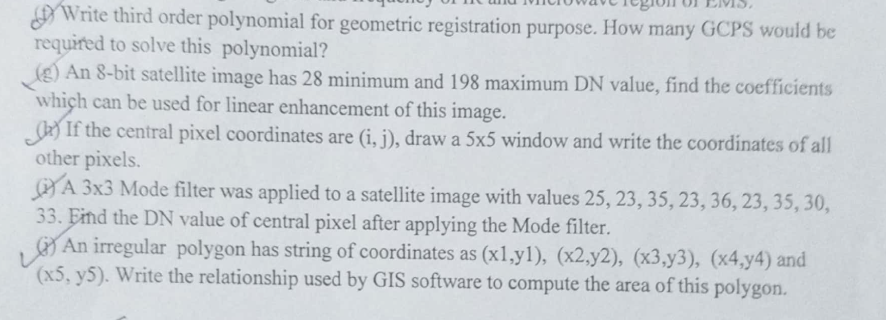 Solved 5 Write Third Order Polynomial For Geometric 0065