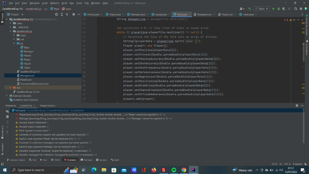 Hey Im Not Sure Why Im Getting A Red Squiggly Line 