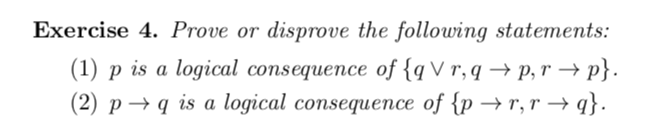 Solved Exercise 4. Prove or disprove the following | Chegg.com
