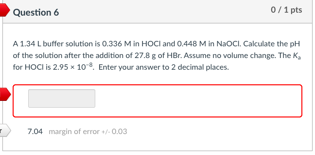 Solved A 1.34 L buffer solution is 0.336M in HOCl and 0.448M | Chegg.com