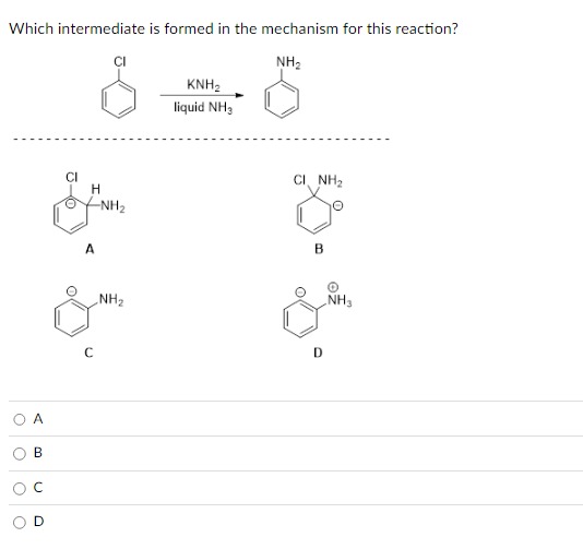 Solved Which intermediate is formed in the mechanism for | Chegg.com