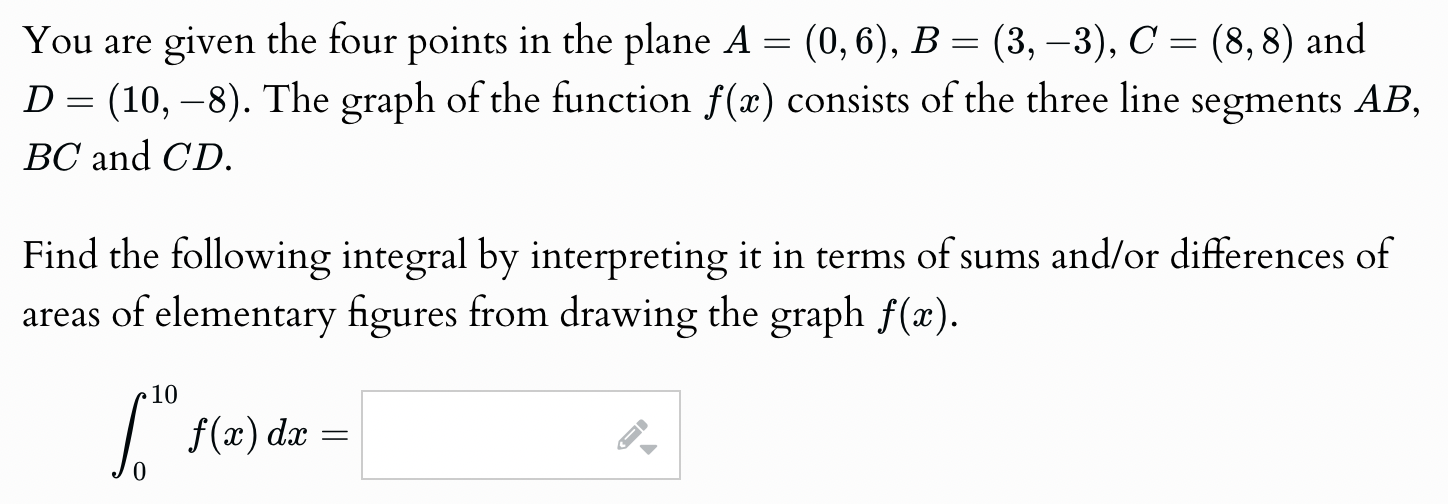 You are given the four points in the plane | Chegg.com