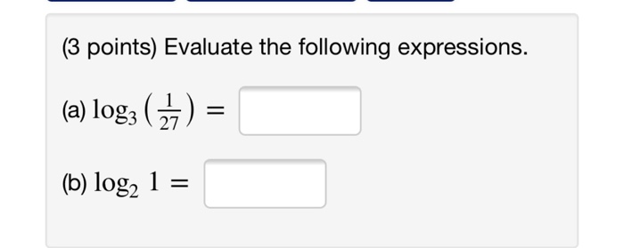 Solved (5 points) You can compute the following logarithms | Chegg.com