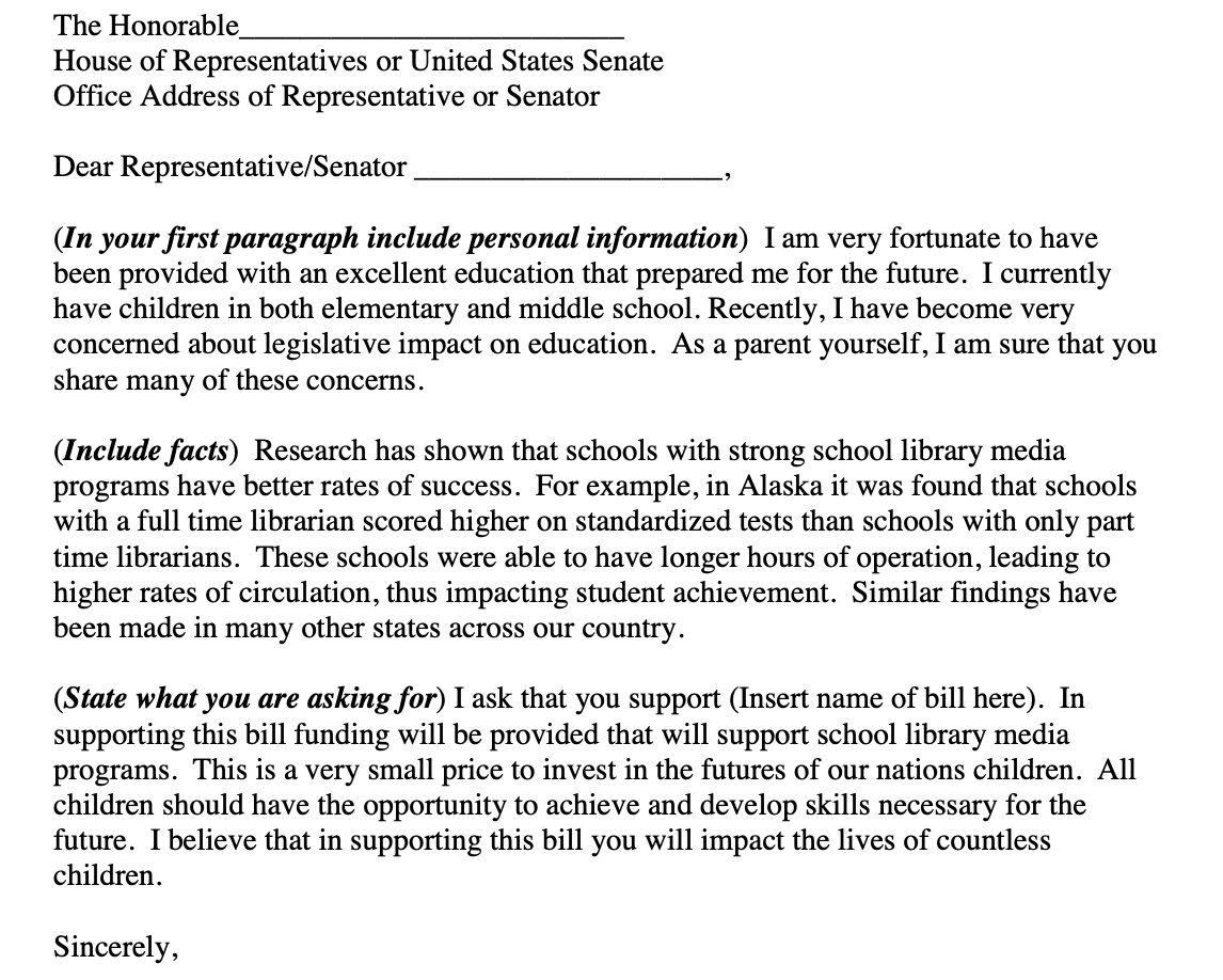 Solved HELP You are to write a letter to a public official | Chegg.com