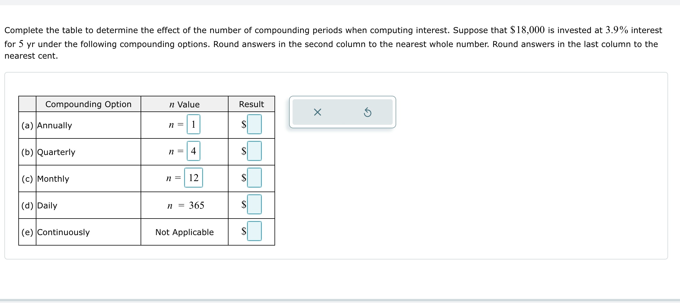 Solved Complete the table to determine the effect of the | Chegg.com