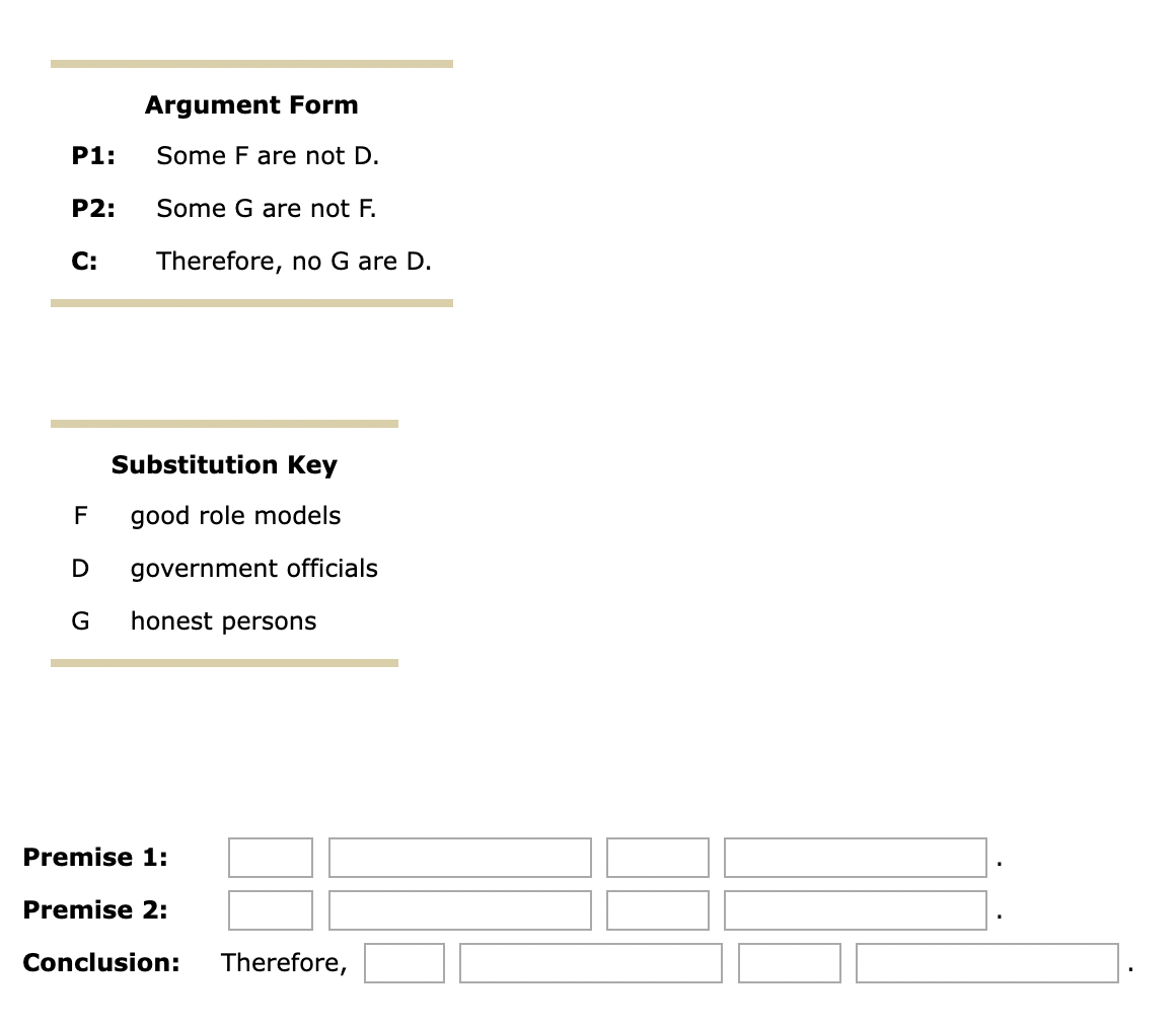 A substitution instance is any argument that is | Chegg.com