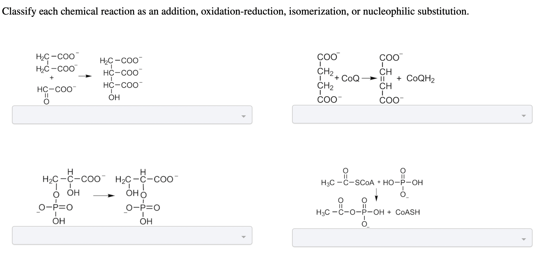 Solved Classify each chemical reaction as an addition, | Chegg.com