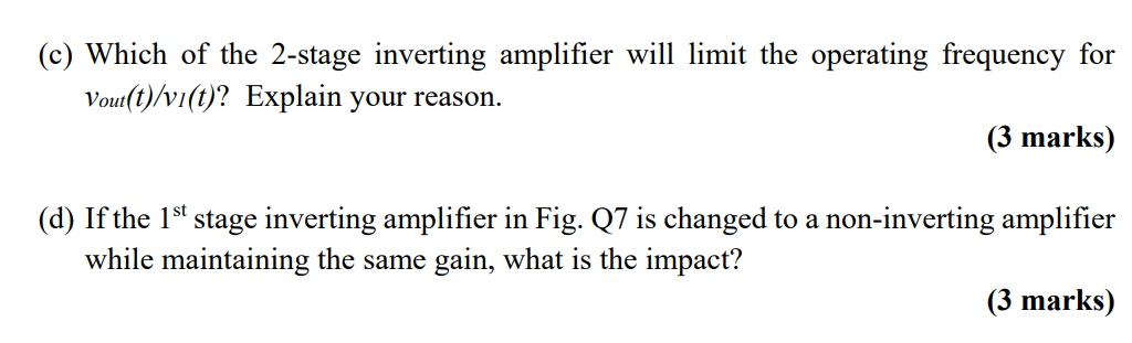 Solved 7. A two-stage inverting amplifier is shown in Fig. | Chegg.com