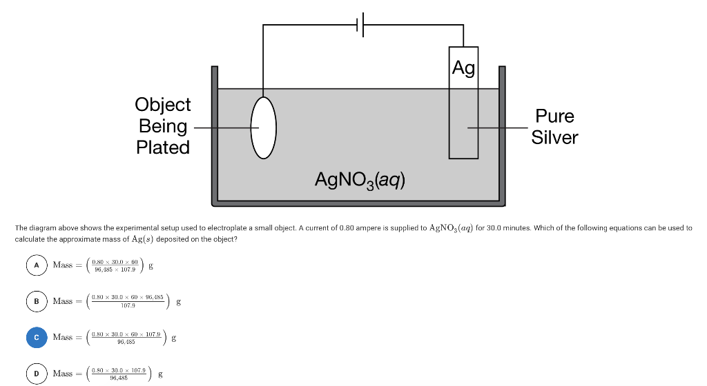 Solved Ag Object Being Plated Pure Silver AgNO3(aq) The | Chegg.com