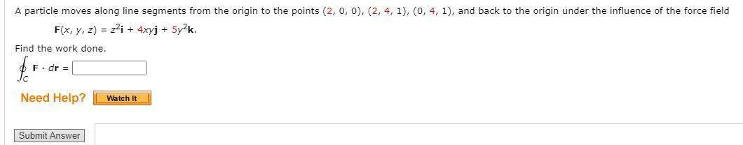 Solved A particle moves along line segments from the origin | Chegg.com