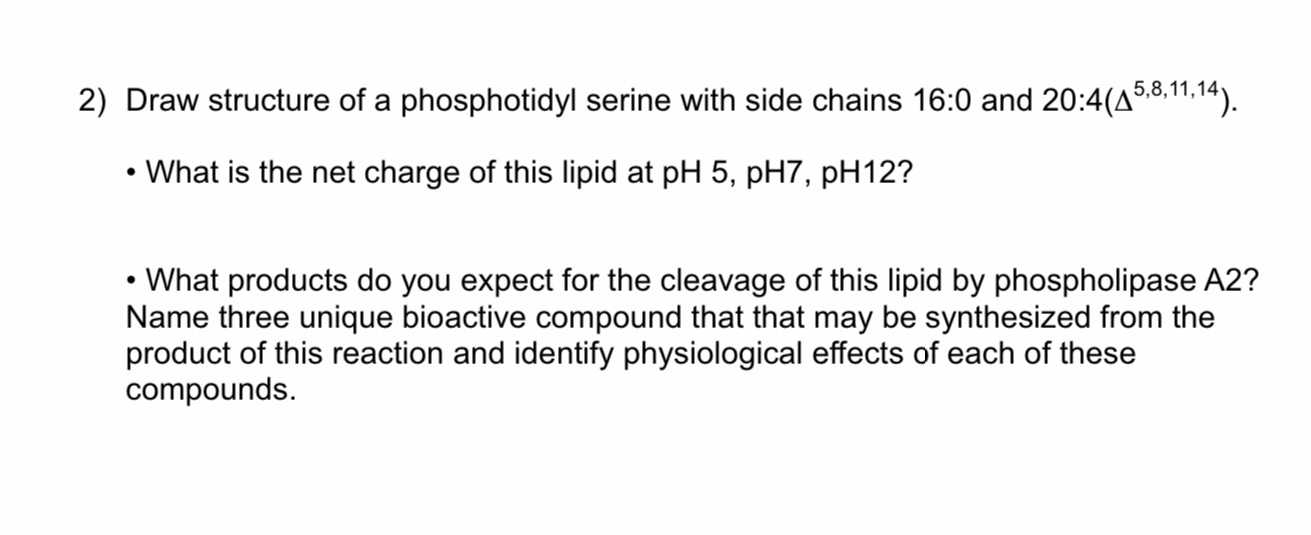 Solved hi everyone! this is a biochemistry problem I am | Chegg.com
