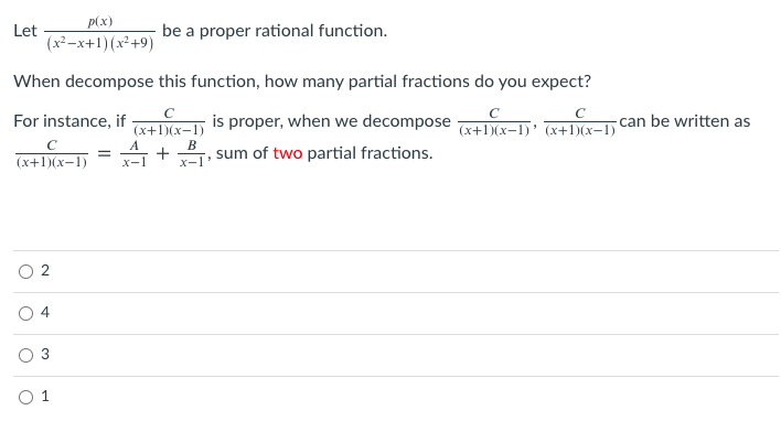 Solved p(x) Let be a proper rational function. (x2-x+1)(x | Chegg.com
