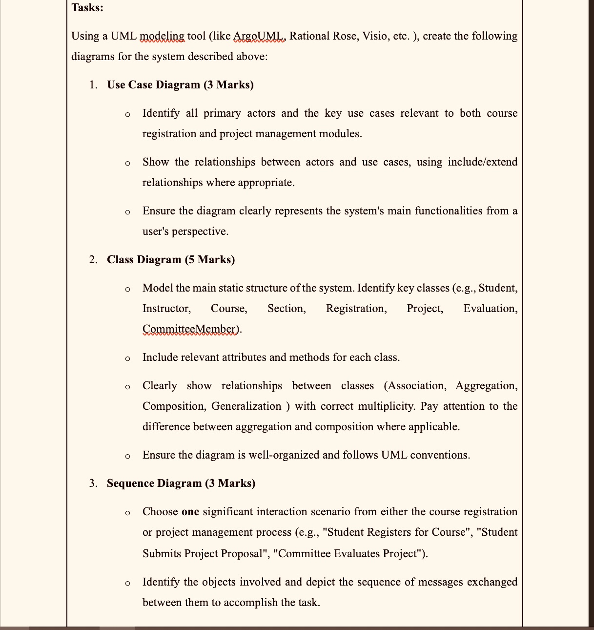 Solved Draw uml diagram + ﻿software engineering Tasks: Using | Chegg.com