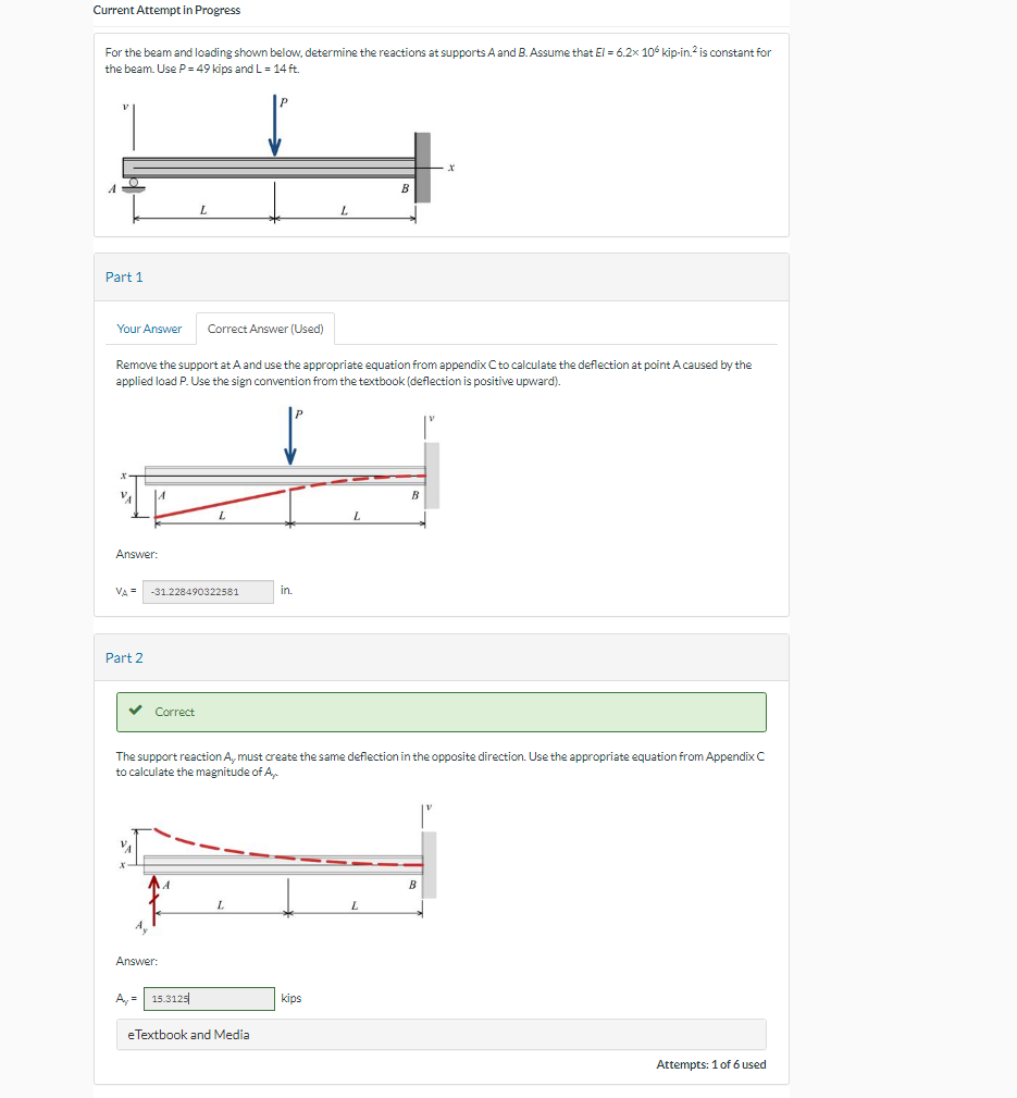 Solved For the beam and loading shown below, determine the | Chegg.com
