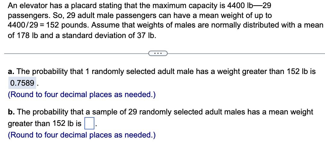 Solved An elevator has a placard stating that the maximum | Chegg.com