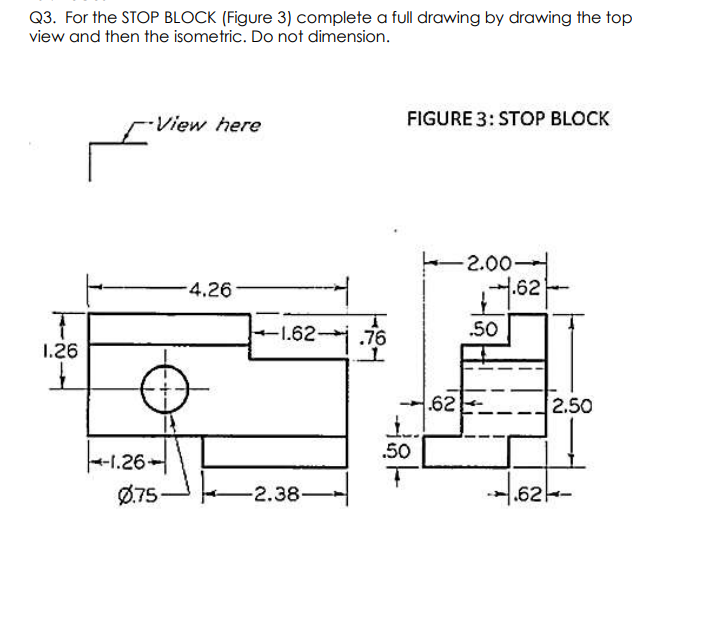 Solved Please, Manual, Draw This Isometric (3D Model) | Chegg.com