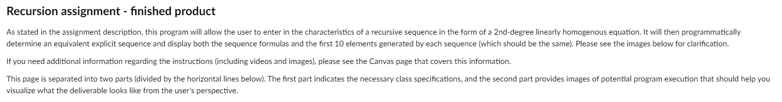 Solved Recursion assignment - finished product If you need | Chegg.com