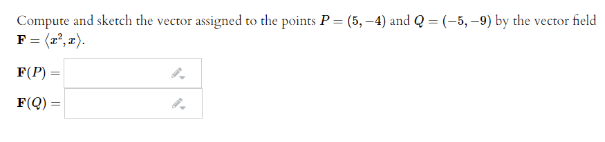 Solved Compute and sketch the vector assigned to the points | Chegg.com