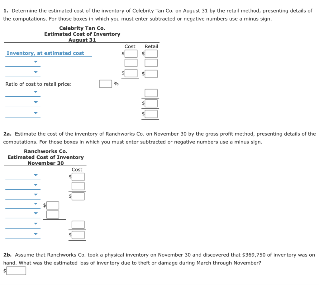 Solved Retail Method Gross Profit Method Selected Data On 7786