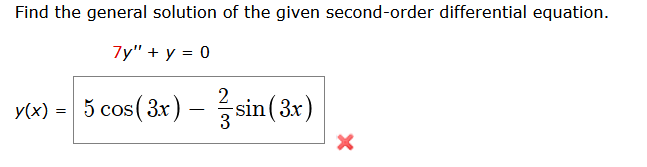 Solved Find the general solution of the given second-order | Chegg.com