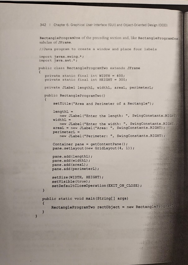 Solved 342 Chapter 6: Graphical User Interface (GUI) and | Chegg.com