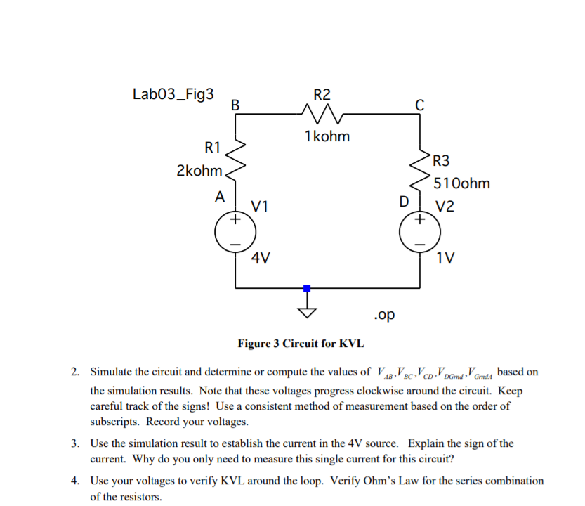 Solved R2 1kohm R1 R3 2kohm 510ohm --- Operating Point --- | Chegg.com